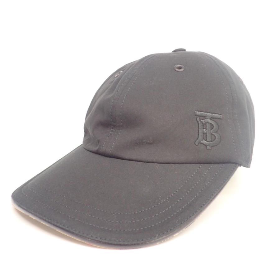 美品 BURBERRY バーバリー 8068040 MH HERITAGE BSB CAP ベースボールキャップ 帽子 L ブラック ...