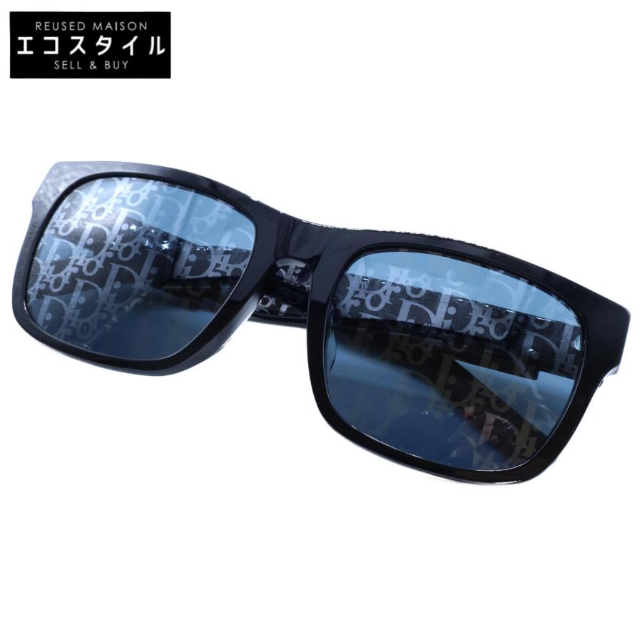 美品 DIOR ディオール DB23S2FRT_10B8 DiorB23 S2F レクタンギュラー サングラス 58 20 145 ブラック ...