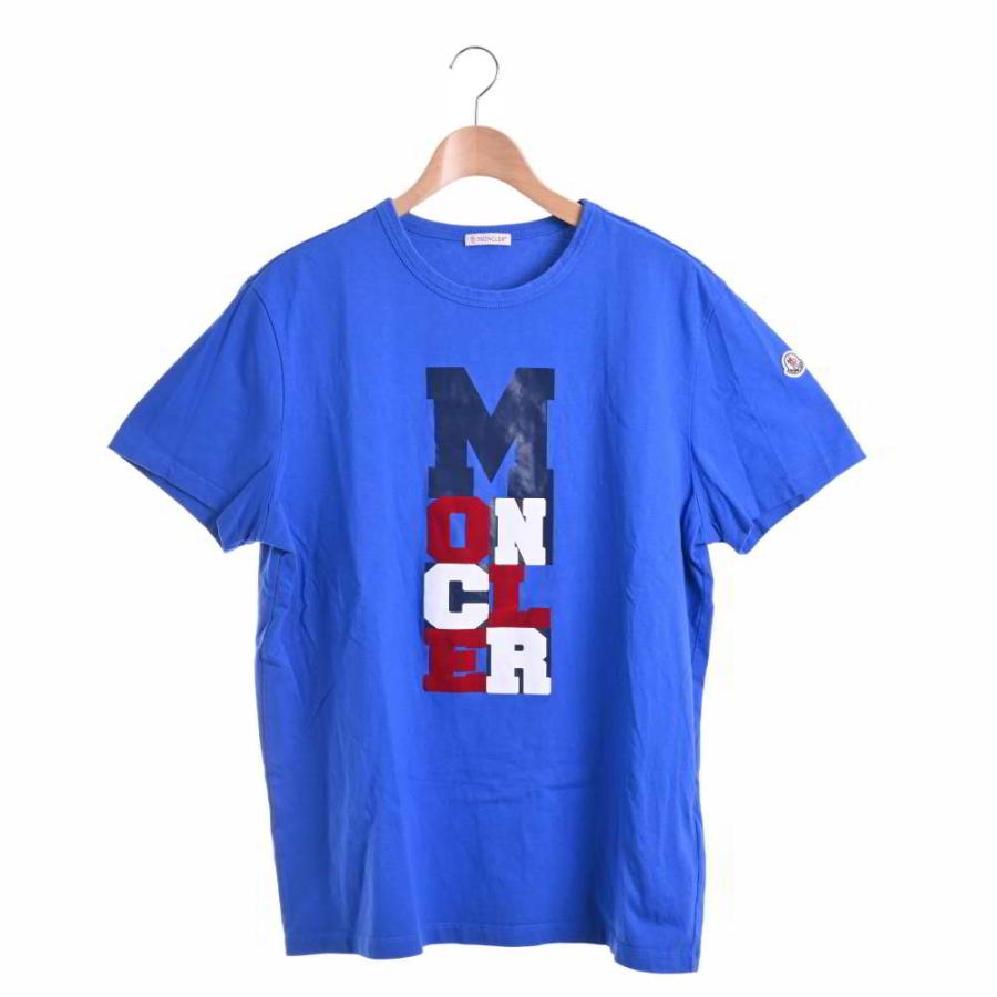 MONCLER モンクレール MAGLIA T-SHIRT ロゴプリントTシャツ トップス XL ブルー メンズ :6777100000001491:ブランドリユースショップエコスタイル ...