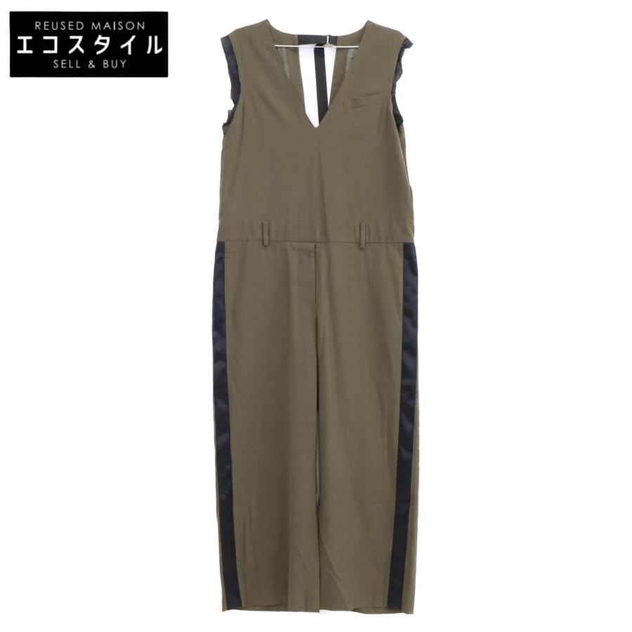 sacai 美品/21年製 サカイ 21-05393 Suiting Jumpsuit ウール sacai 美品/21年製 サカイ 21-05393 Suiting Jumpsuit ウール