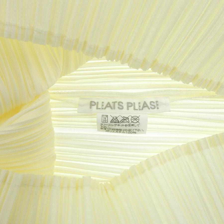 PLEATS PLEASE プリーツプリーズ PP05-JK003 プリーツ ハイネック ノースリーブ トップス 3 オフホワイト レディース ...