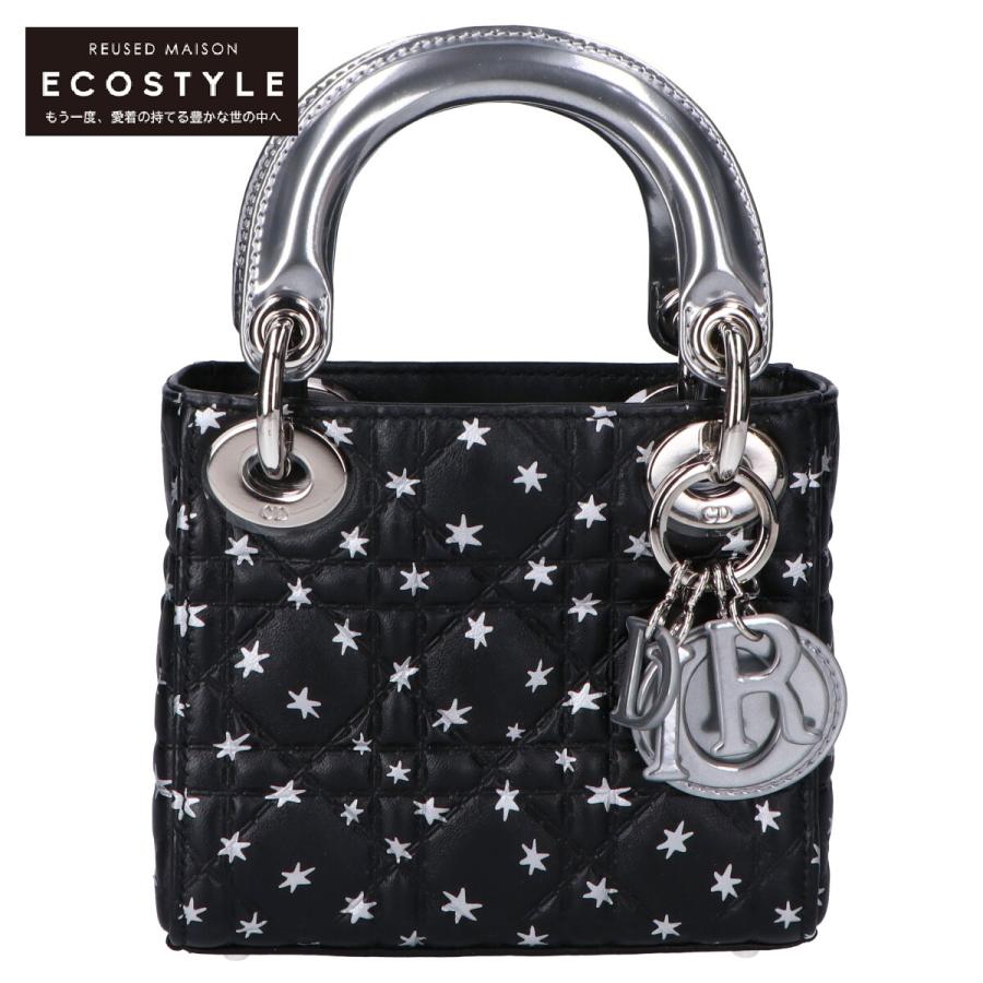 美品 Christian Dior クリスチャンディオール M0514PNGS/M911 スター レディディオールミニ ショルダーバッグ ...