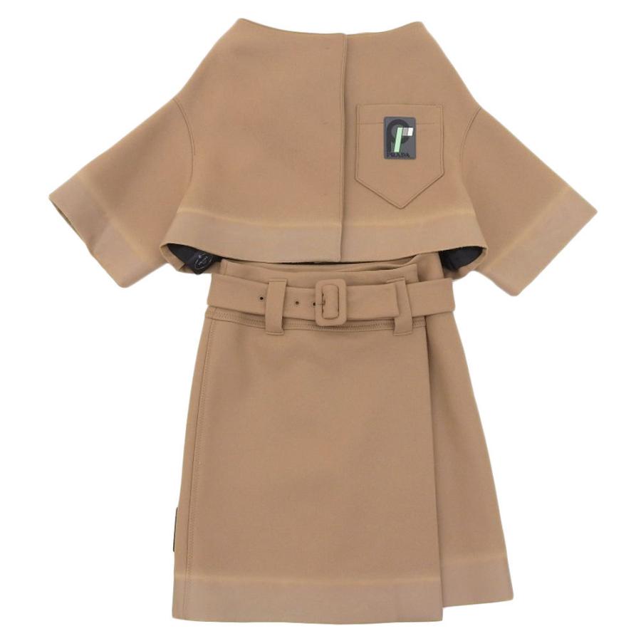 PRADA プラダ ウールセットアップ ジャケット スカート レディース ブラウン 36 P554G : 6909500000006595 ...