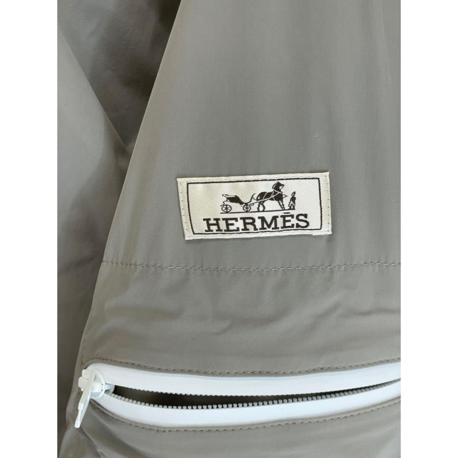 HERMES エルメス ジップアップ ナイロン ジャケット 52 グレー メンズ : ブランドリユースショップエコスタイル - 通販 ...