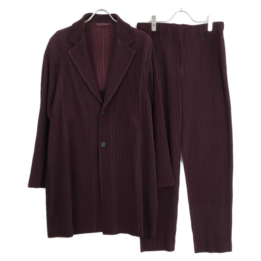 美品 HOMME PLISSE ISSEY MIYAKEオムプリッセ イッセイミヤケ HP83JA208/JF210 プリーツ 2Bロング ...