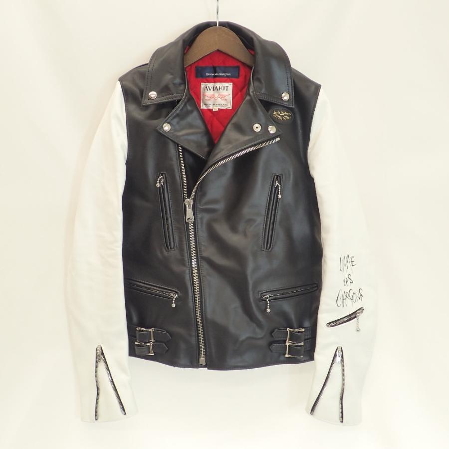 Lewis Leathers ルイスレザー ×コムデギャルソン 22年青山店限定 カウ/ホースレザー 391Tライトニング タイトフィット ライダース ジャケット 36 メンズ : ブランド ...