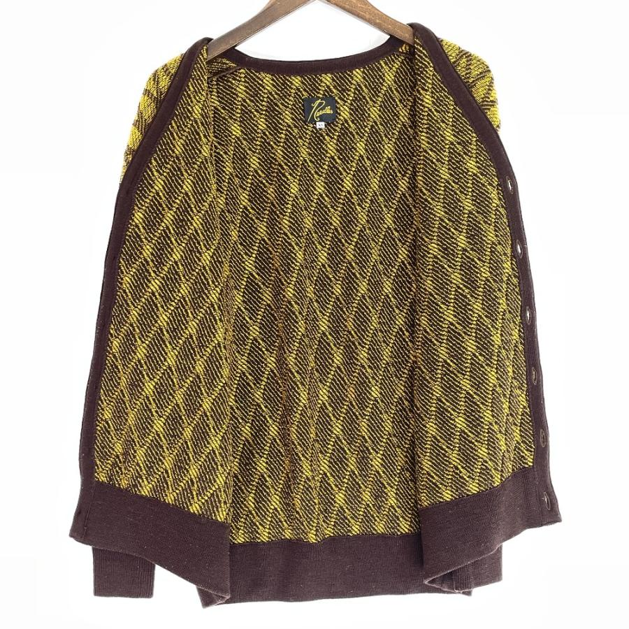 NEEDLES ニードルズ JO263 イエロー V Neck Cardigan Wave NEEDLES ニードルズ JO263 イエロー V Neck Cardigan Wave