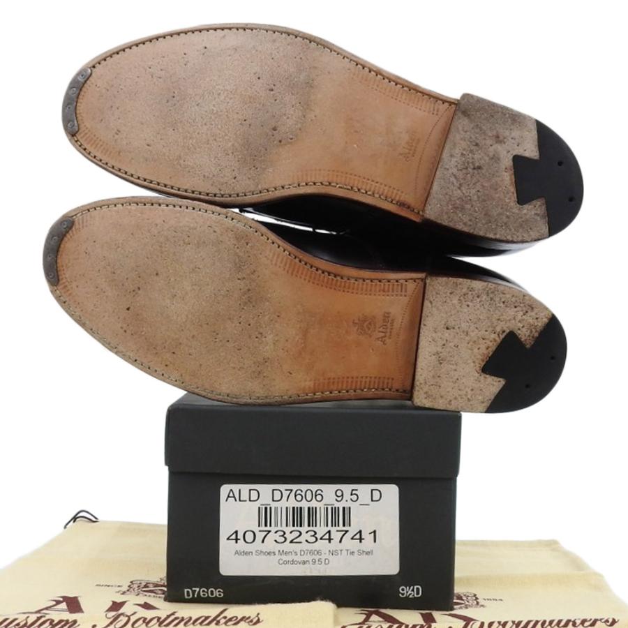 美品 Alden オールデン コードバン NST シューズ メンズ バーガンディ カラー8 9 1/2 D7606 ...