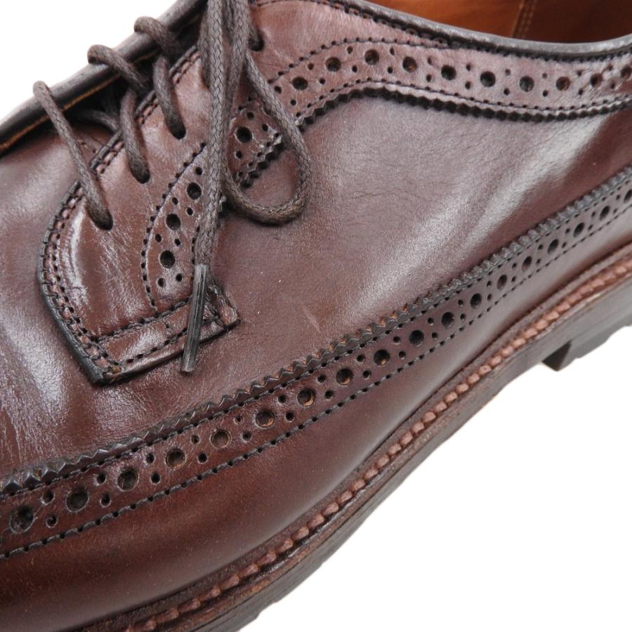 ALDEN（オールデン） クロムエクセルレザー ロングウィングチップシューズ メンズ ブラウン 9 1/2 D7606 : ブランドリユース ...