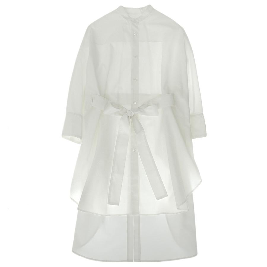 美品 LE PHIL ル フィル ポリエステル×コットン サークル オーバー ブラウス トップス レディース ホワイト F 534 ...