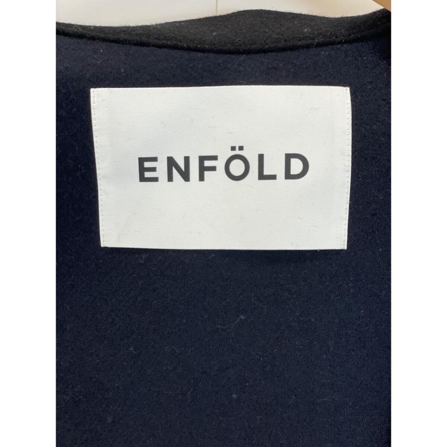 ENFOLD エンフォルド 23AW 300GA130-1350 ブラック ウール×コットン ラウンドヘムコート 36 コート ウール レディース 中古 : ブランドリユースショップエコス ...