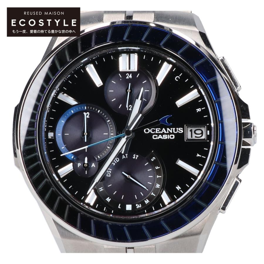 CASIO カシオ OCW-S5000EK-1AJF OCEANUS オシアナス マンタ 江戸切子 タフソーラー電波 腕時計 シルバー メンズ : ブランドリユースショップエコスタイル ...