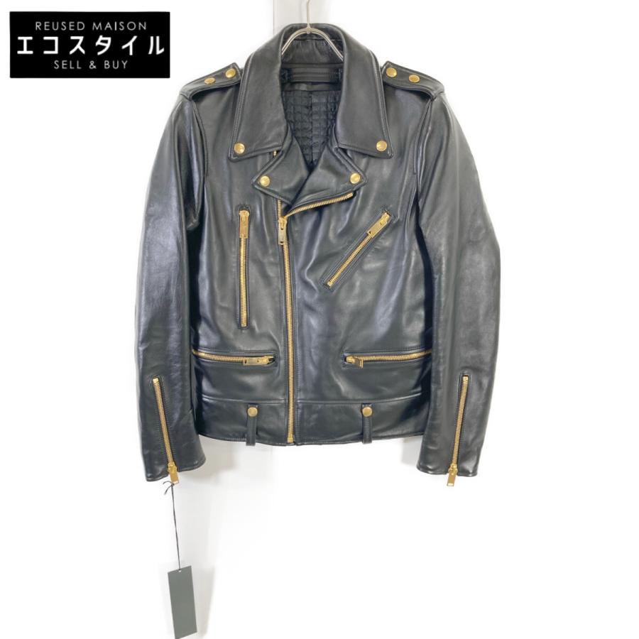 Moonage Devilment ムーンエイジデビルメント ブラック×ゴールド ラムレザー ダブルライダースジャケット ブラック 44 ジャケット レザー メンズ 中古 : ブランドリユース ...