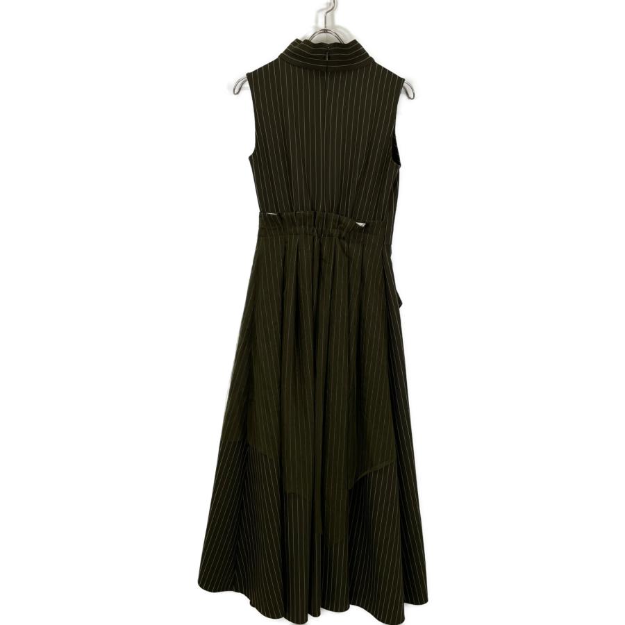 AMERI アメリ 02410560400 カーキ PINSTRIPE CONSTRUCTIVE DRESS ワンピース カーキ M ワンピース ポリエステル レディース 中古 ...