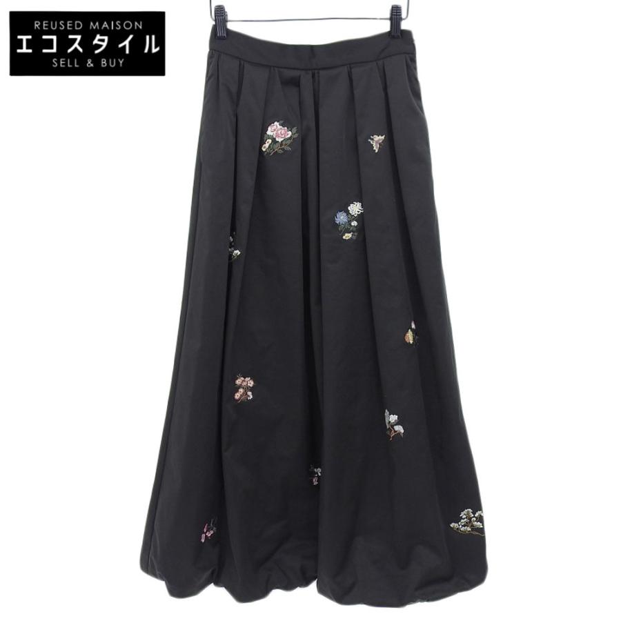 新品同様 AMERI ×KEITAMARUYAMA アメリ ×ケイタマルヤマ EMBROIDERY BALLOON SKIRT スカート ボトムス M 黒 ブラック 02410940470 ...