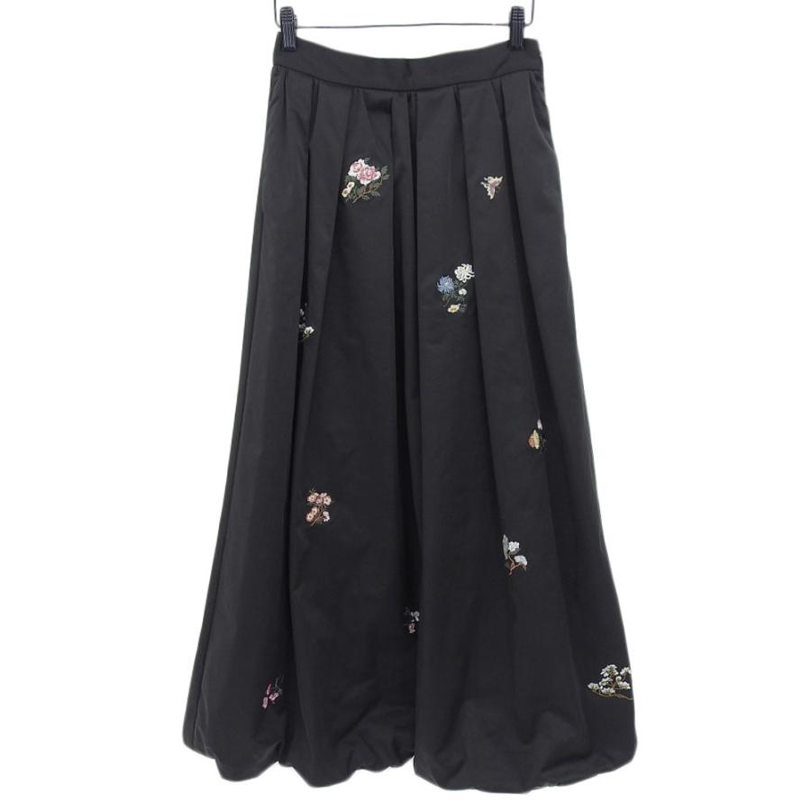 新品同様 AMERI ×KEITAMARUYAMA アメリ ×ケイタマルヤマ EMBROIDERY BALLOON SKIRT スカート ボトムス M 黒 ブラック 02410940470 ...