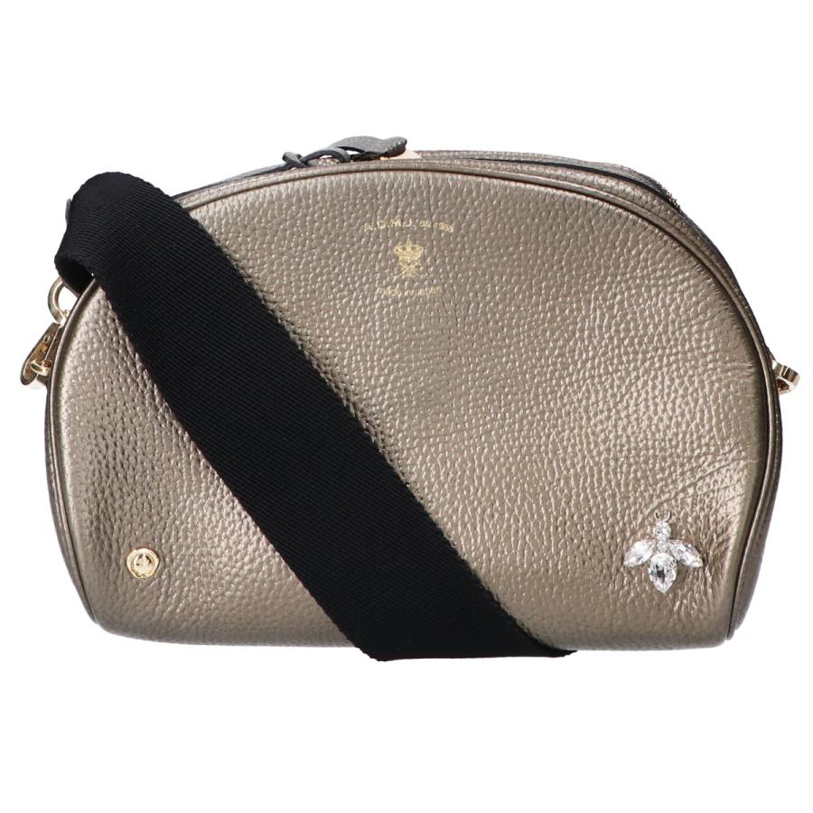 新品同様 A.D.M.J. Accessoires De Mademoiselle ADMJ THE BEE シュリンクレザー ショルダーバッグ ブラウンゴールド系 レディース : ブランド ...