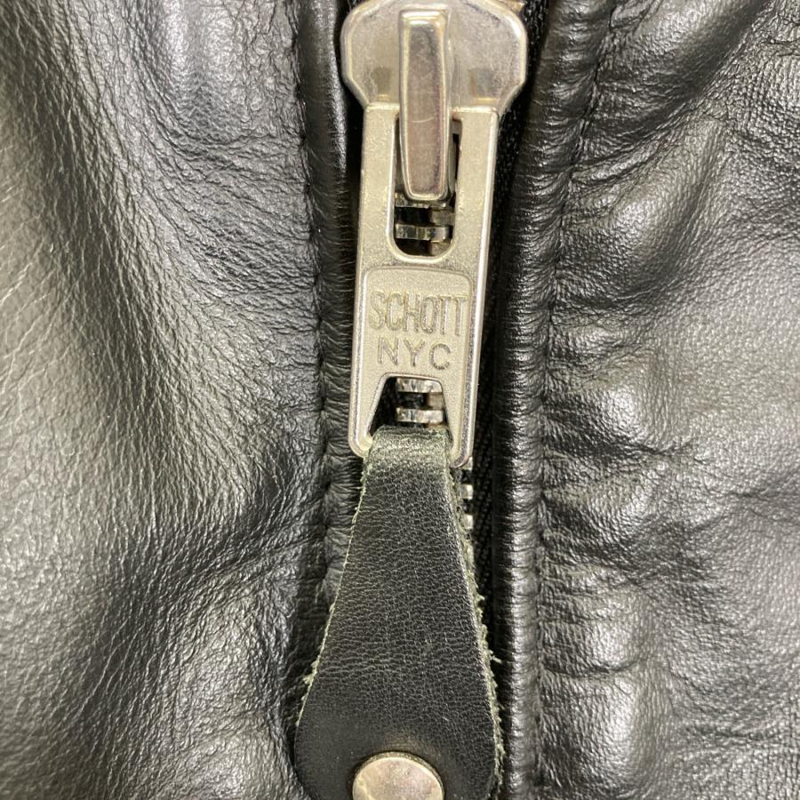 Schott N.Y.C SCHOTT ショット 613UST ブラック ワンスター ライダースジャケット LONG 34 ジャケット レザー メンズ 中古 : ブランドリユースショップエコス ...