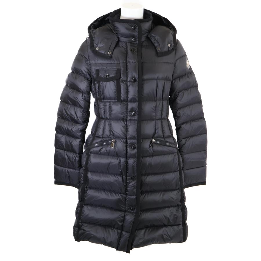 MONCLER 新品同様/ モンクレール HERMINEエルミンヌ フード付ダウン コート 1 ブラック レディース : ブランドリユースショップエコスタイル - 通販 - Yahoo!ショッピング