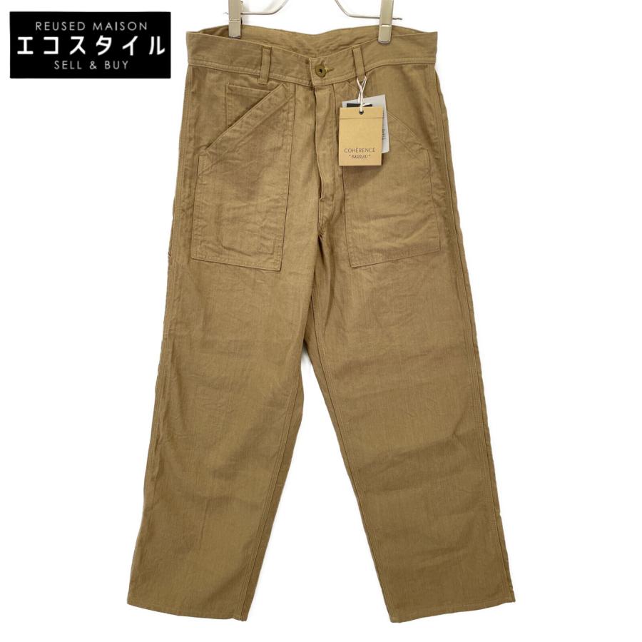 COHERENCE コヒーレンス 0748-18-50358 ブラウン SARRAU PAUL リネンコットントラウザー S ボトムス リネン メンズ 中古 : ブランドリユースショップエコス ...