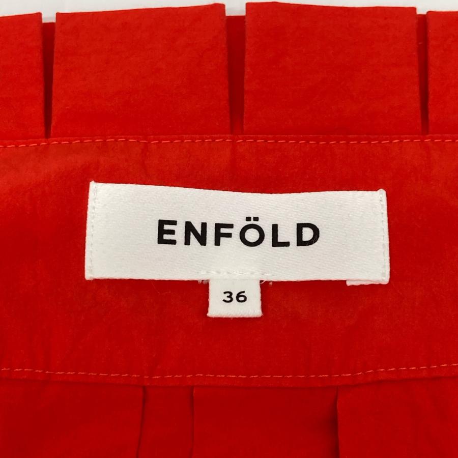 ENFOLD エンフォルド 22SS オレンジ コットン ウォッシュド タイプライター タックプリーツドレス 36 ワンピース レディース 中古 : ブランドリユースショップエコスタイル ...