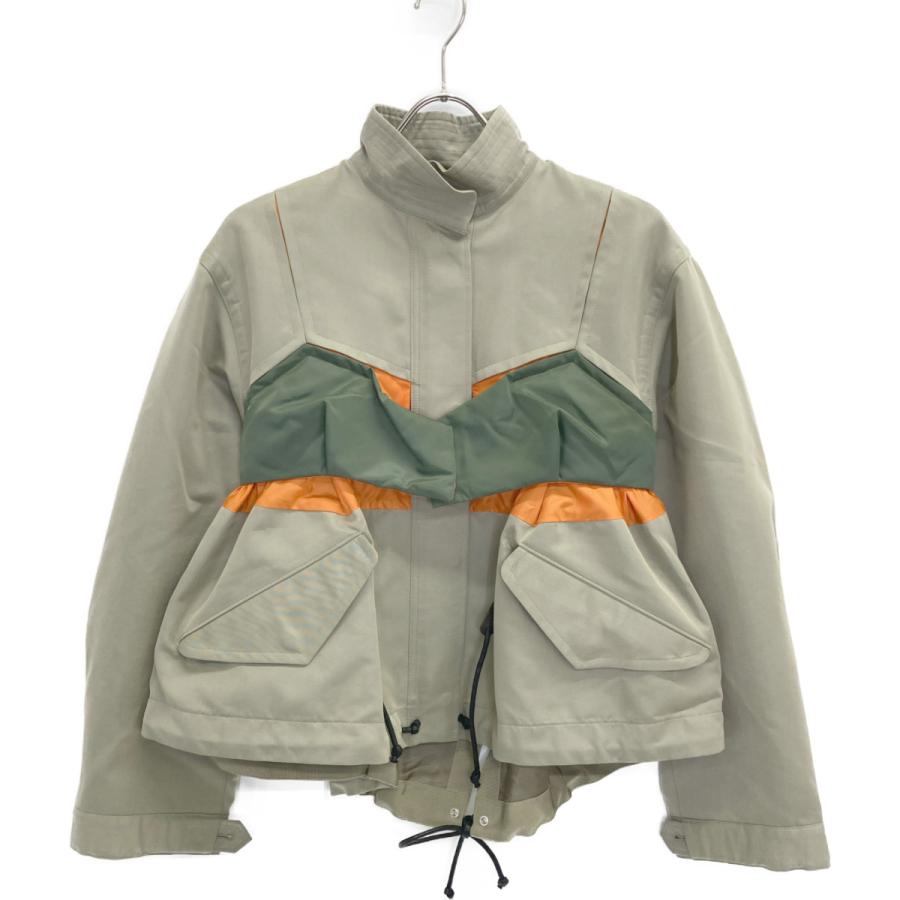 sacai サカイ 22AW 22-06187 カーキ Cotton Gabardine Mix Blouson/コットンギャバジン ミックス ...