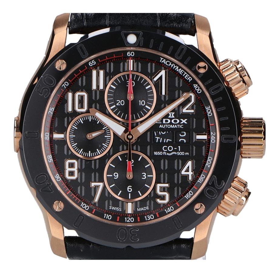 EDOX 美品 01122-37R-NBR8 CHRONOFFSHORE-1 CHRONOGRAPH AUTOMATIC クロノオフショア1 クロノグラフ オートマティック 自動巻き腕時計 ...