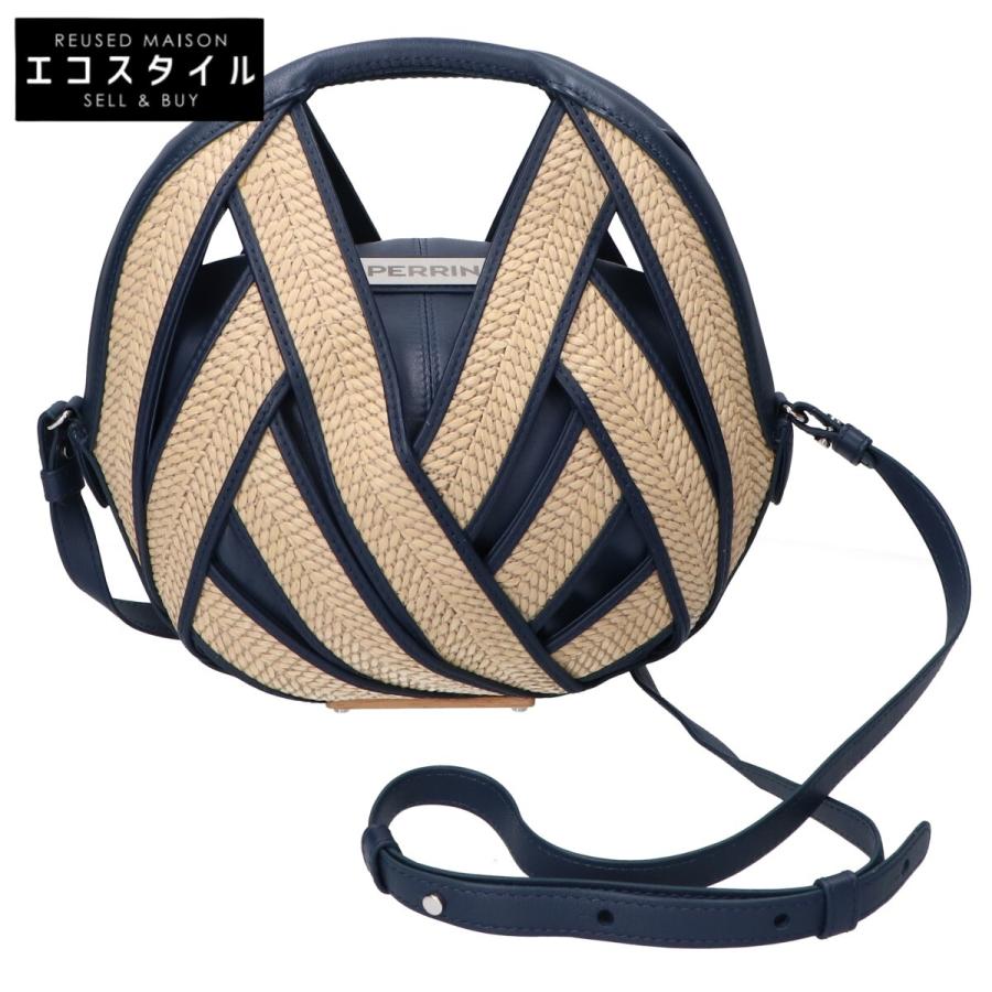 美品 PERRIN Paris ペランパリ Drawerドゥロワー別注 LE PETIT PANIER レザーxラフィア ショルダーバッグ レディース : ブランドリユースショップエコスタイル ...