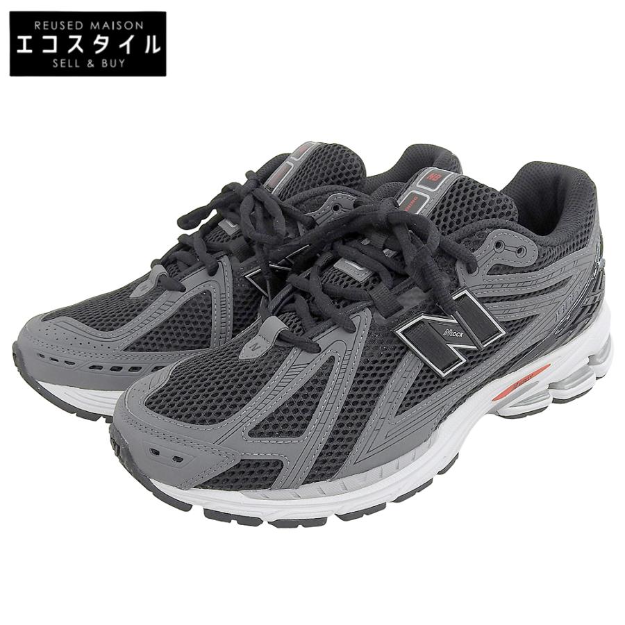 New Balance 新品同様 ニューバランス メッシュ ローカット スニーカー シューズ メンズ ブラック×グレー 26.5cm ...