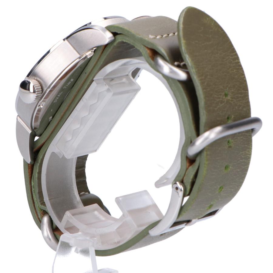 HUNTING WORLD ハンティングワールド HW-027 GMT デイト クオーツ 腕時計 シルバー/カーキ メンズ : ブランド ...