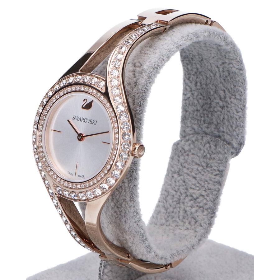 美品/ SWAROVSKI スワロフスキー 5377563 Eternal エターナル クリスタルパヴェライン クオーツ 腕時計 ピンク ...