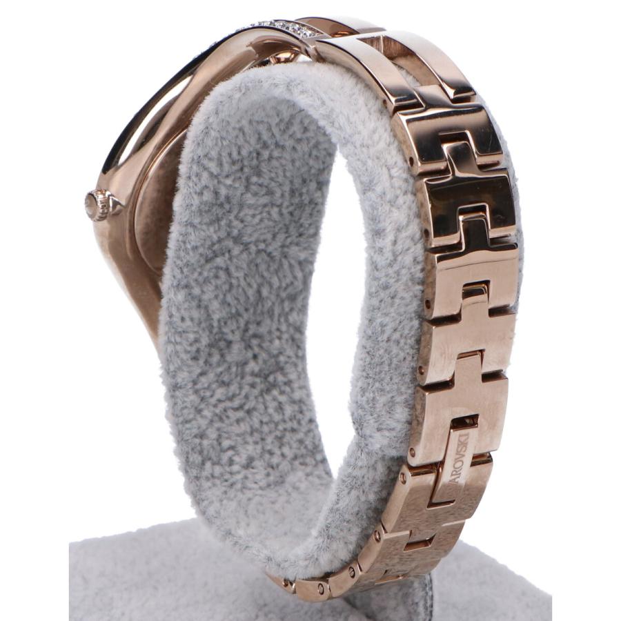 美品/ SWAROVSKI スワロフスキー 5377563 Eternal エターナル クリスタルパヴェライン クオーツ 腕時計 ピンク ...