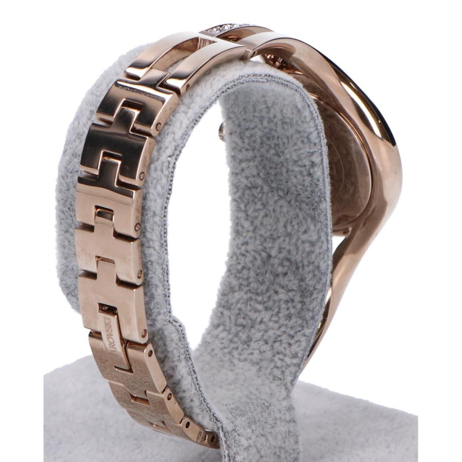 美品/ SWAROVSKI スワロフスキー 5377563 Eternal エターナル クリスタルパヴェライン クオーツ 腕時計 ピンク ...