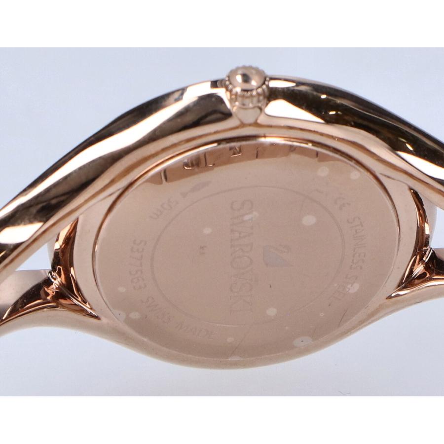 美品/ SWAROVSKI スワロフスキー 5377563 Eternal エターナル クリスタルパヴェライン クオーツ 腕時計 ピンク ...