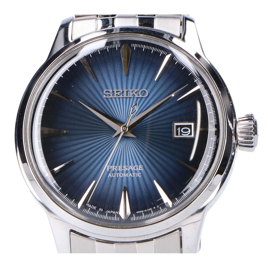 SEIKO 美品 セイコー SARY123 Cal.4R35 PRESAGE プレザージュ シースルーバック 手巻き付自動巻き 腕時計 ...