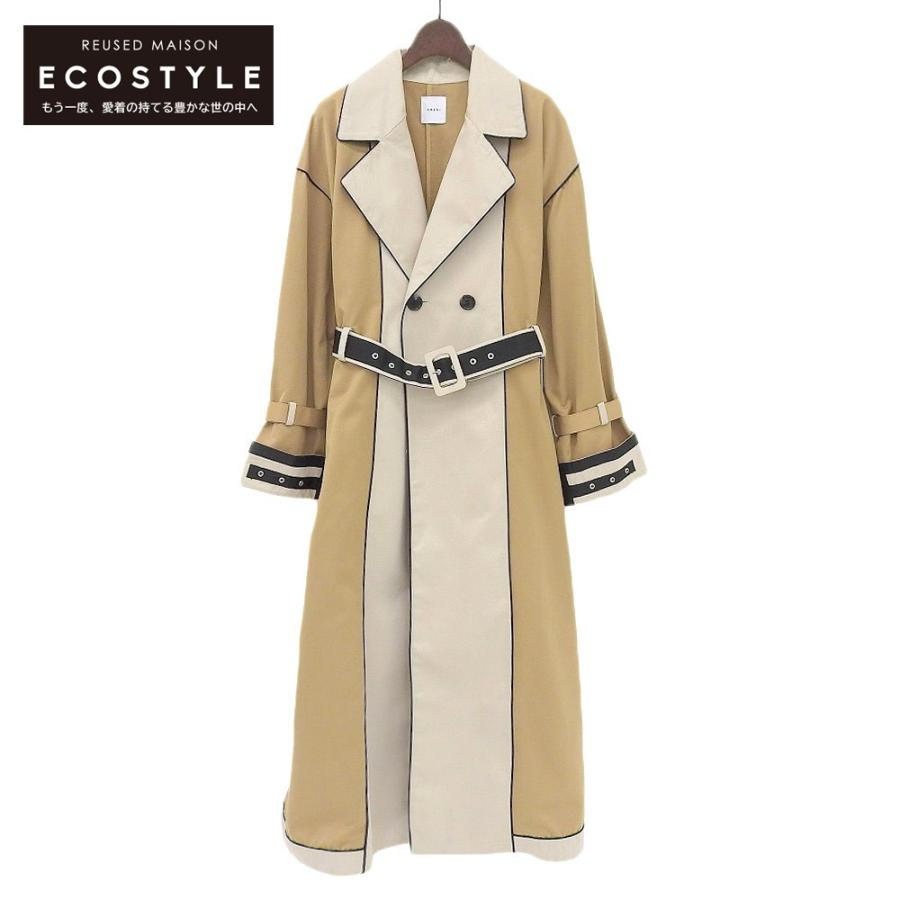 AMERI アメリ INVERT シームトレンチコート STUDIOUS別注 レディース カーキ×ベージュ 0191730470 : ブランドリユースショップエコスタイル - 通販 ...