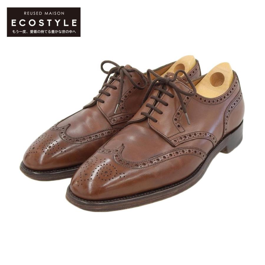 JOHN LOBB ジョンロブ 8695ラスト DARBY フルブローグシューズ メンズ ブラウン レザー 7 : ...