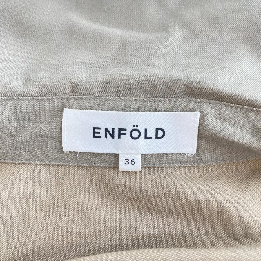 ENFOLD エンフォルド カーキ WO/PEギャバ レイヤードトレンチ ENFOLD エンフォルド カーキ WO/PEギャバ レイヤードトレンチ