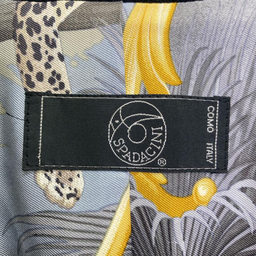 SPADACINI スパダチーニ オリラグ ウール カシゴラ 裏地プリント 3Bジャケット ブラック 44 ジャケット タグを参照してください ...