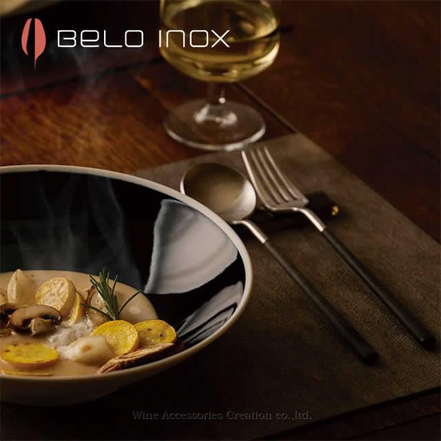 Belo Inox ベロ イノックス ポーラ テーブルスプーン ブラック TB202BK ラッピング不可商品 : ワインアクセサリー ...