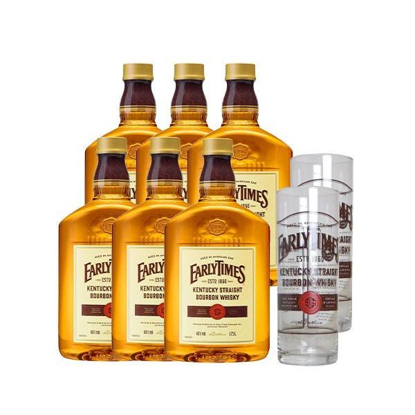 アーリータイムズ イエローラベル 40％ 1750ml ペットボトル 6本セット オリジナルグラス2脚付き 正規 送料無料（ケンタッキー バーボン） : うきうきワインの玉手箱 - 通販 ...