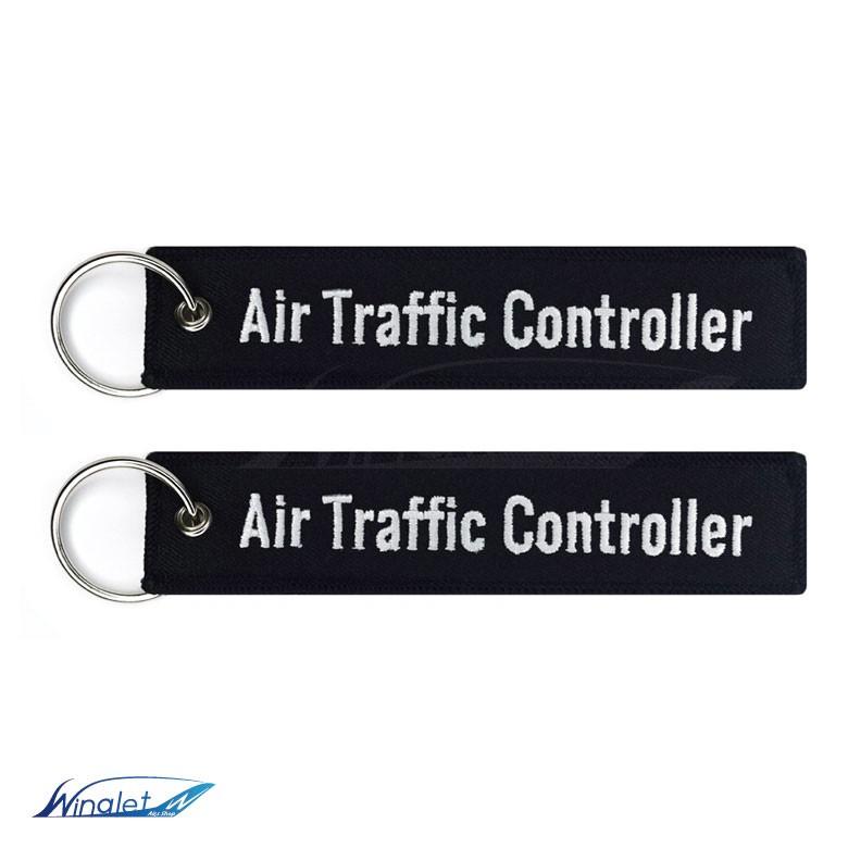 Air Traffic Controller 航空管制官 キーチェーン キーホルダー タグ カラー ブラック 黒 Black フライトタグ ...