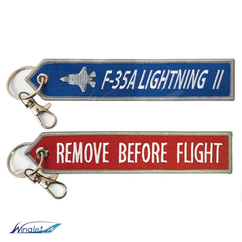 航空自衛隊 キーチェーン キーホルダー TAG F-35 LIGHTNING ライトニング Remove Before Flight ナスカン ...
