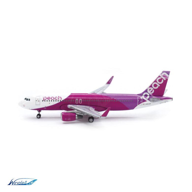 CROSSWING 1/500 ダイキャストモデル Peach A320 JA824P ピーチ アビエーション 塗装済 完成品 AIRBUS 模型 飛行機 航空 グッズ プレゼント ギフト ...