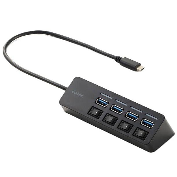 ELECOM エレコム USBハブ U3HC-S040BK [ブラック] : ウインクデジタル ヤフー店 - 通販 - Yahoo!ショッピング