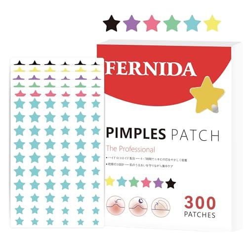 FERNIDA スポットパッチ 大容量 肌荒れケア 6カラー 300pcs pimple patch スキンケア部分パック 可愛い 顔シミ隠し ...