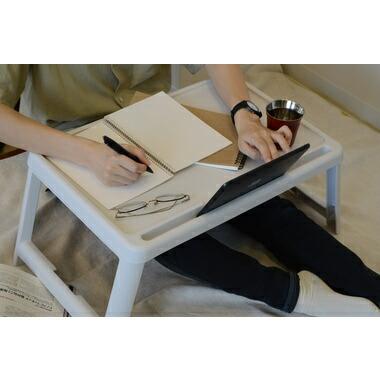 AZUMAYA(東谷) ベッドトレイ ベッドテーブル 折りたたみ ミニテーブル ホワイト｜NIT-16WH : Wishop Yahoo!店 - 通販 - Yahoo!ショッピング