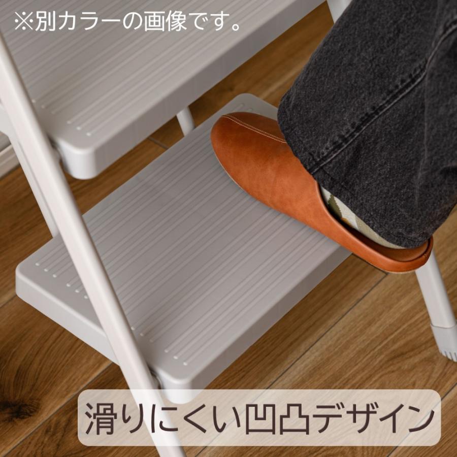 東谷 AZUMAYA(東谷) 踏み台 3段 折りたたみ 省スペース収納 持ち手 多用途 商品重量5.0kg スチール製 耐荷重100kg ブルー 「FOLDE」|PC-223PBL ...