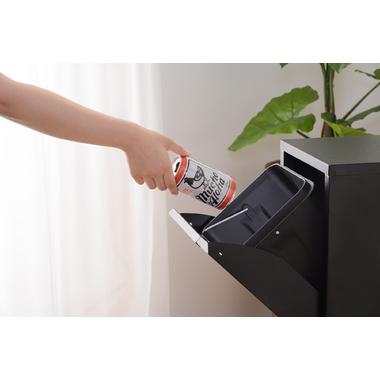 AZUMAYA(東谷) ラルド ダストボックス 2分別 フラップ式ごみ箱 キャスター ブラック｜TPN-36BK(4985155209033) : Wishop Yahoo!店 - 通販 ...