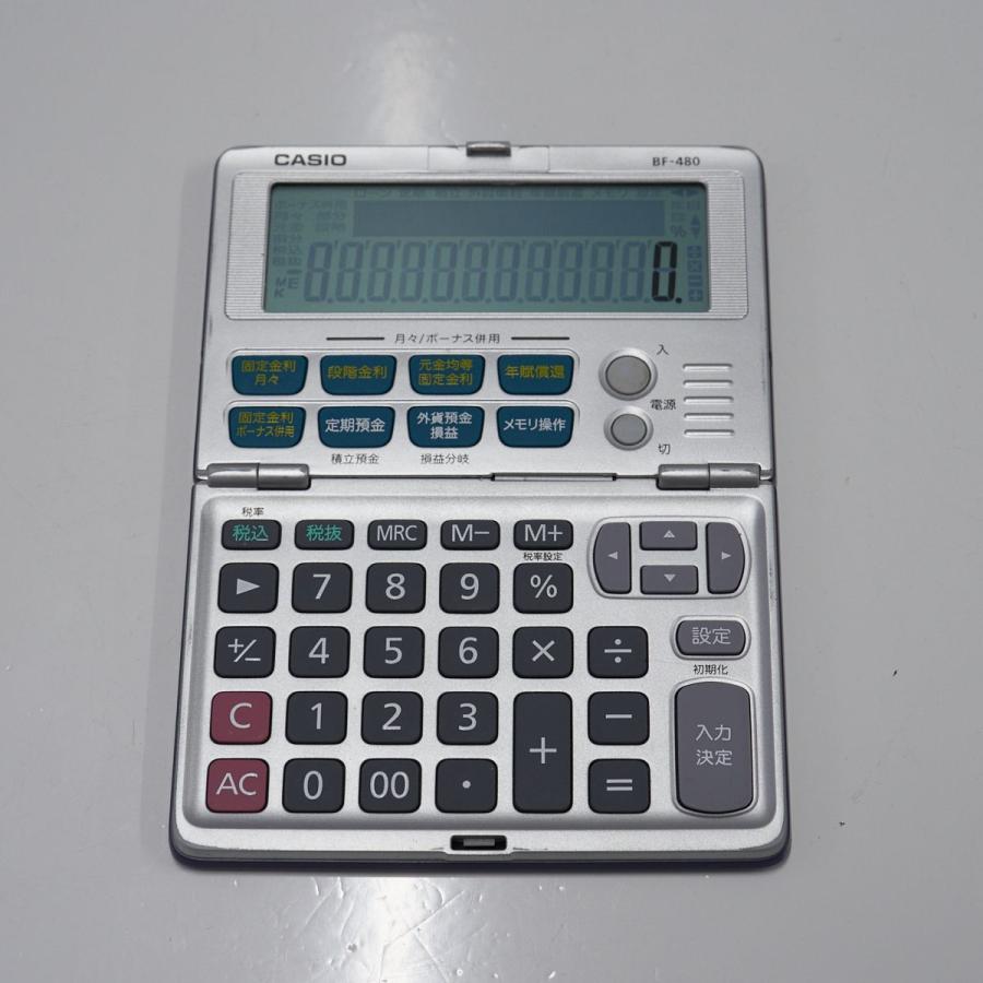 CASIO（カシオ） BF-480 金融電卓 USED美品 折りたたみ手帳タイプ 大画面液晶 完動品 中古 X3247 : ウィット - 通販 - Yahoo!ショッピング